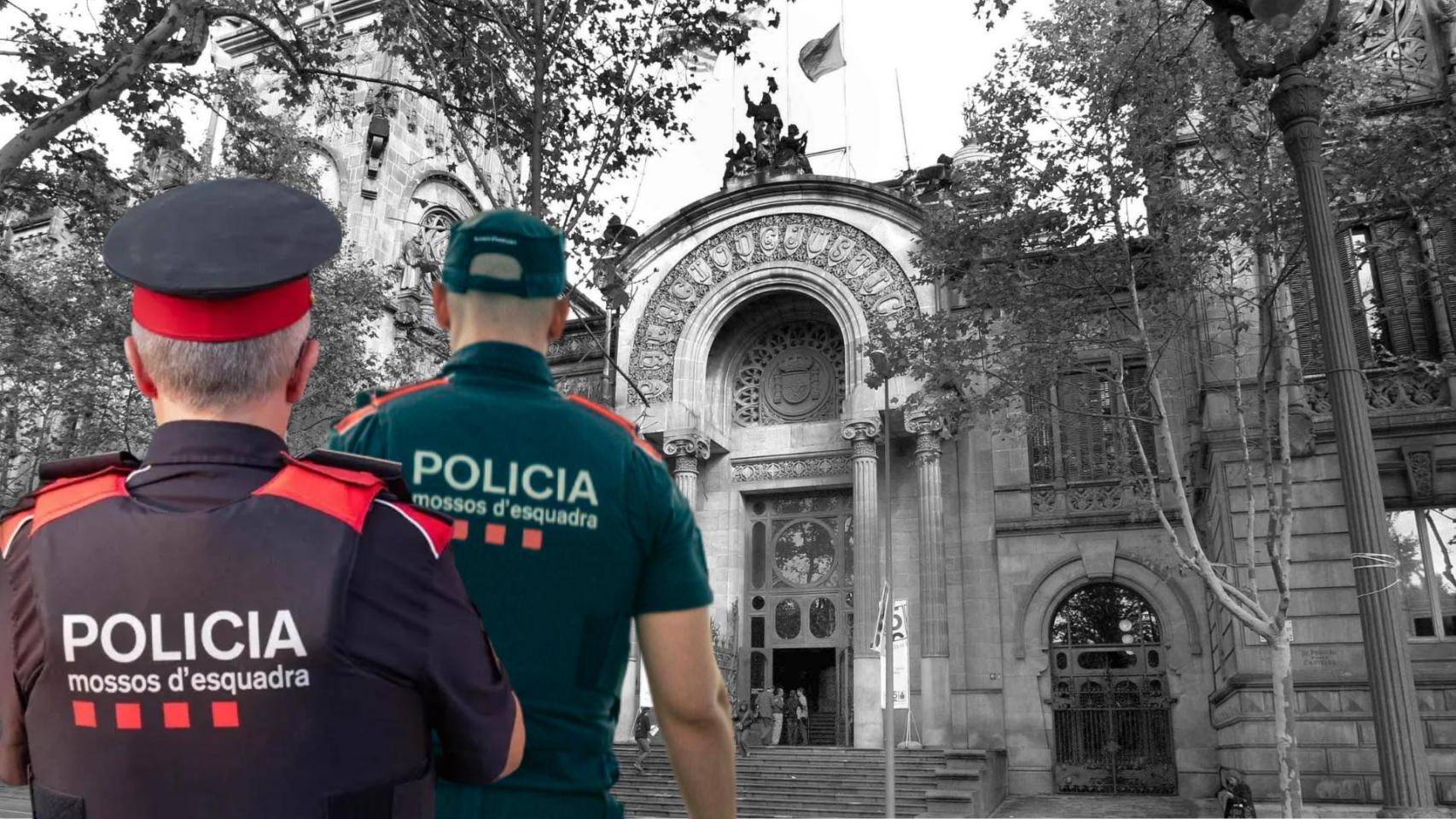 Una muntatge de pel·lícula asseu a dos mossos al banc dels acusats per ...